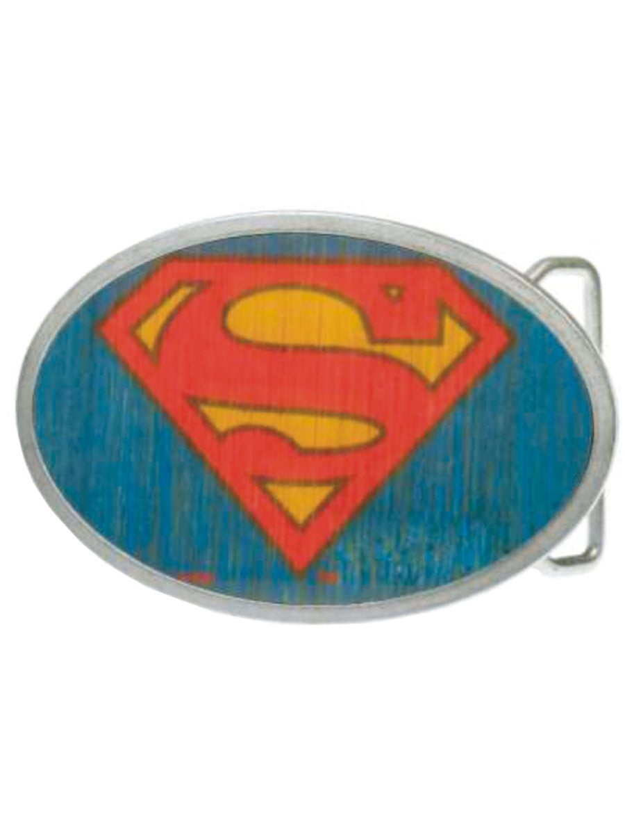 Superman DC Comics Superhero Distressed Shield Logo Oval Rockstar Belt ...
