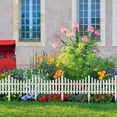 LUVCMFT 12pcs White Plastic Fence Panel Garden Border Landscape Edging ...