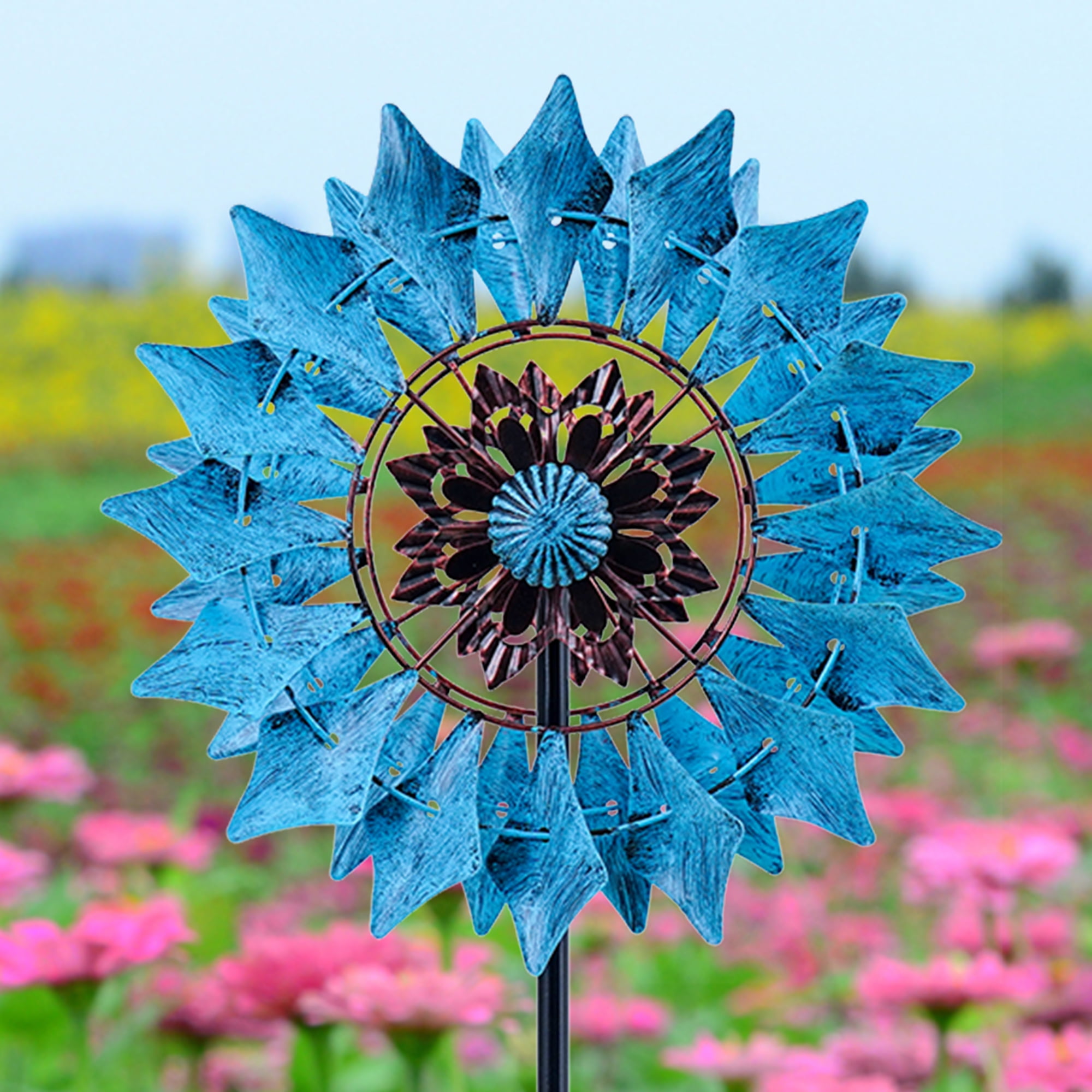 48'' Kinetic Wind Spinners Garden Spinner Windmill for Patio Lawn ...