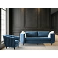Chic Home Guadalupe Sofa Velvet Upholstered Channel?Quilted Couch ...