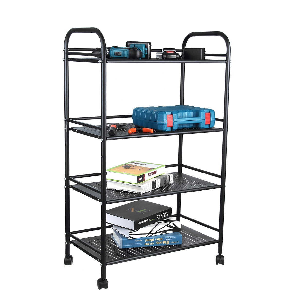 Stoneway 4-Tier Rolling Cart Gap Kitchen Slim Slide Out Storage Tower ...