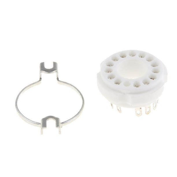 Dalazy 14 Pin Tin Plated Vacuum Tube Socket Top Mount Valve Audio DIY ...