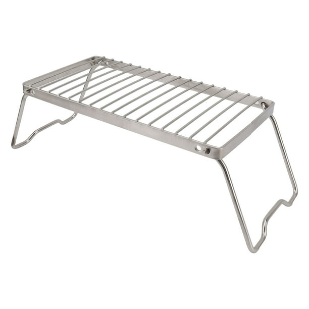 Camp Fire Cooking Racks, Folding Camping Grate Save Storage Space Rust ...
