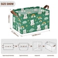 Bear Four Leaf Clover Pattern Collapsible Storage Bin Open Home Shelf ...