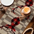 Christmas Reindeer Table Runner 70 Inches, Buffalo Checkered Farmhouse ...