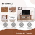 TV Stand with Storage for TV up to 65 inch, Rattan TV Console ...