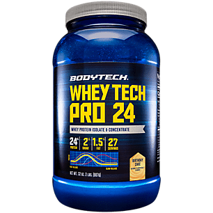 BodyTech Whey Tech Pro 24 Protein Powder - Protein Enzyme Blend with ...