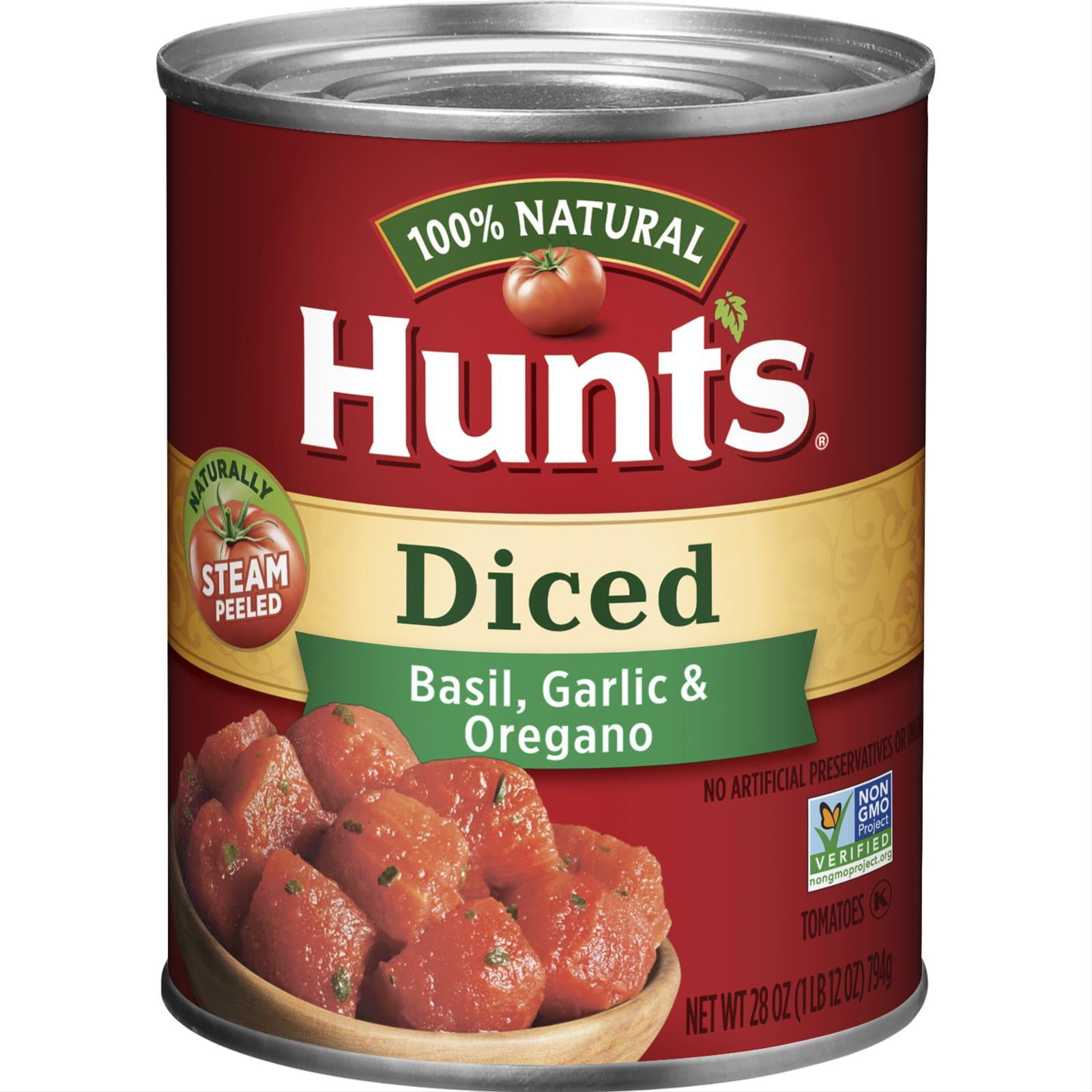 Hunt s Diced Tomatoes With Basil Garlic Oregano 28 Oz Walmart