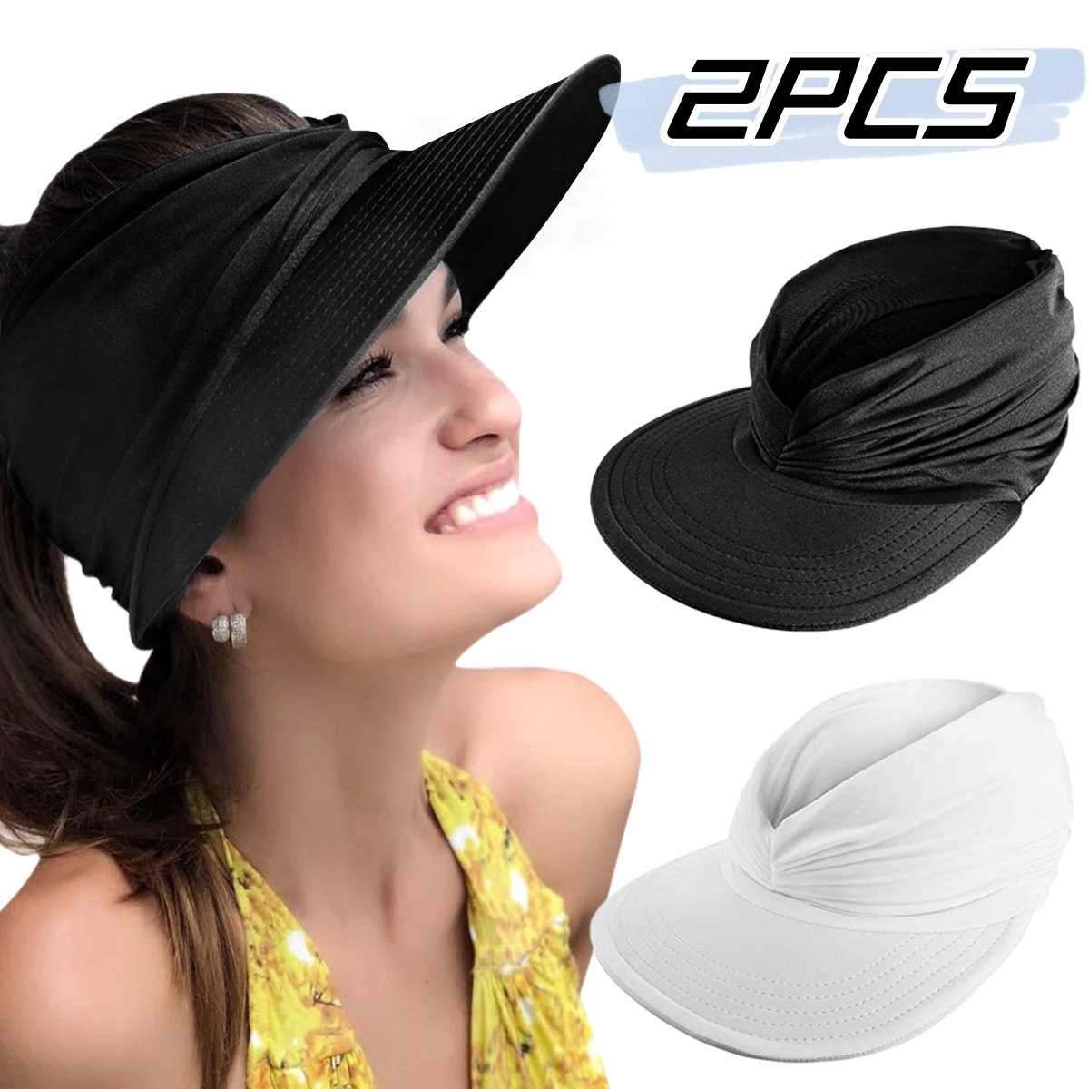 Sun Visor Hat Cap UV Protection - Premium Adjustable Solar Headband ...