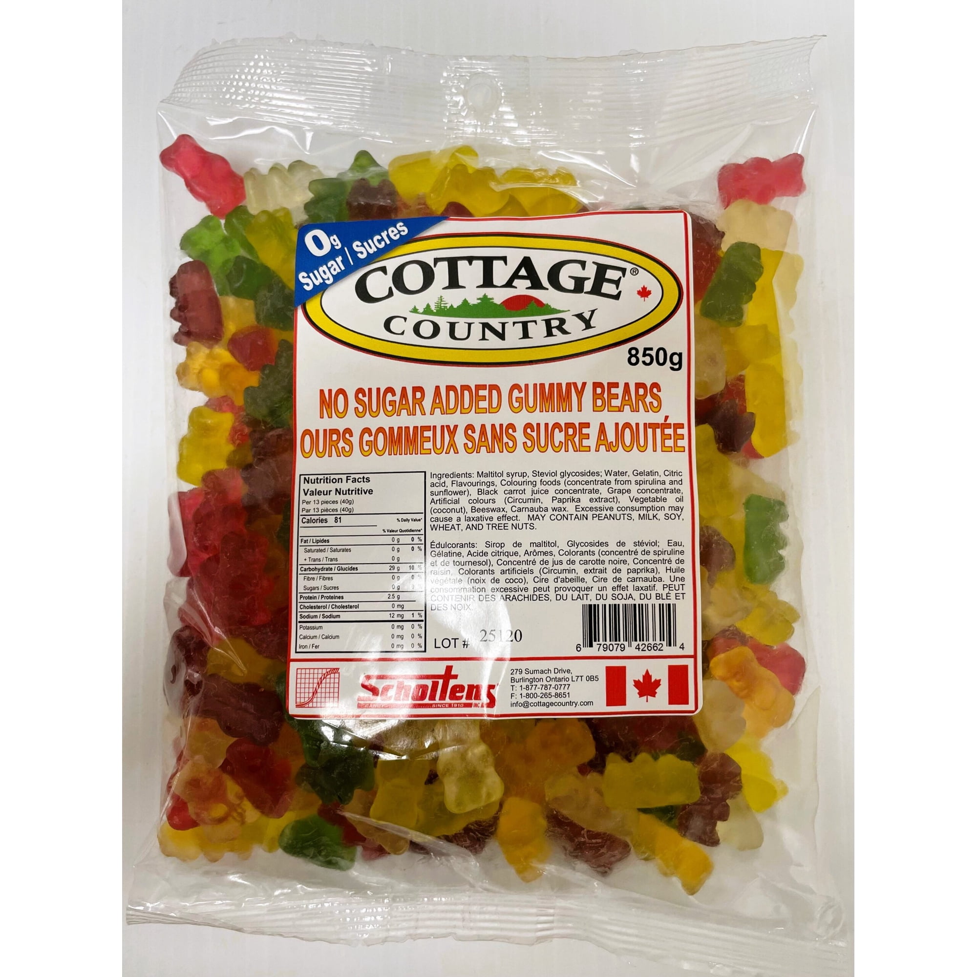 Click here for Cottage Country No Sugar Added Gummy Bears 850g 85... prices