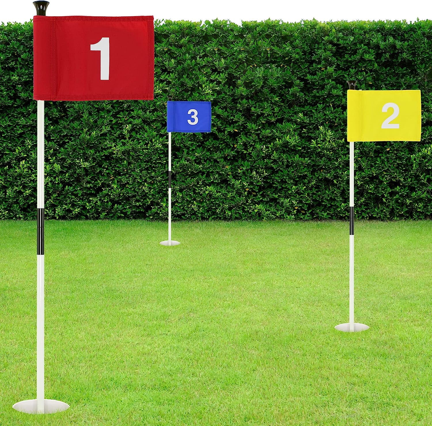 WATSY Golf Flagstick Practice Mini Putting Green Flags For Backyard ...