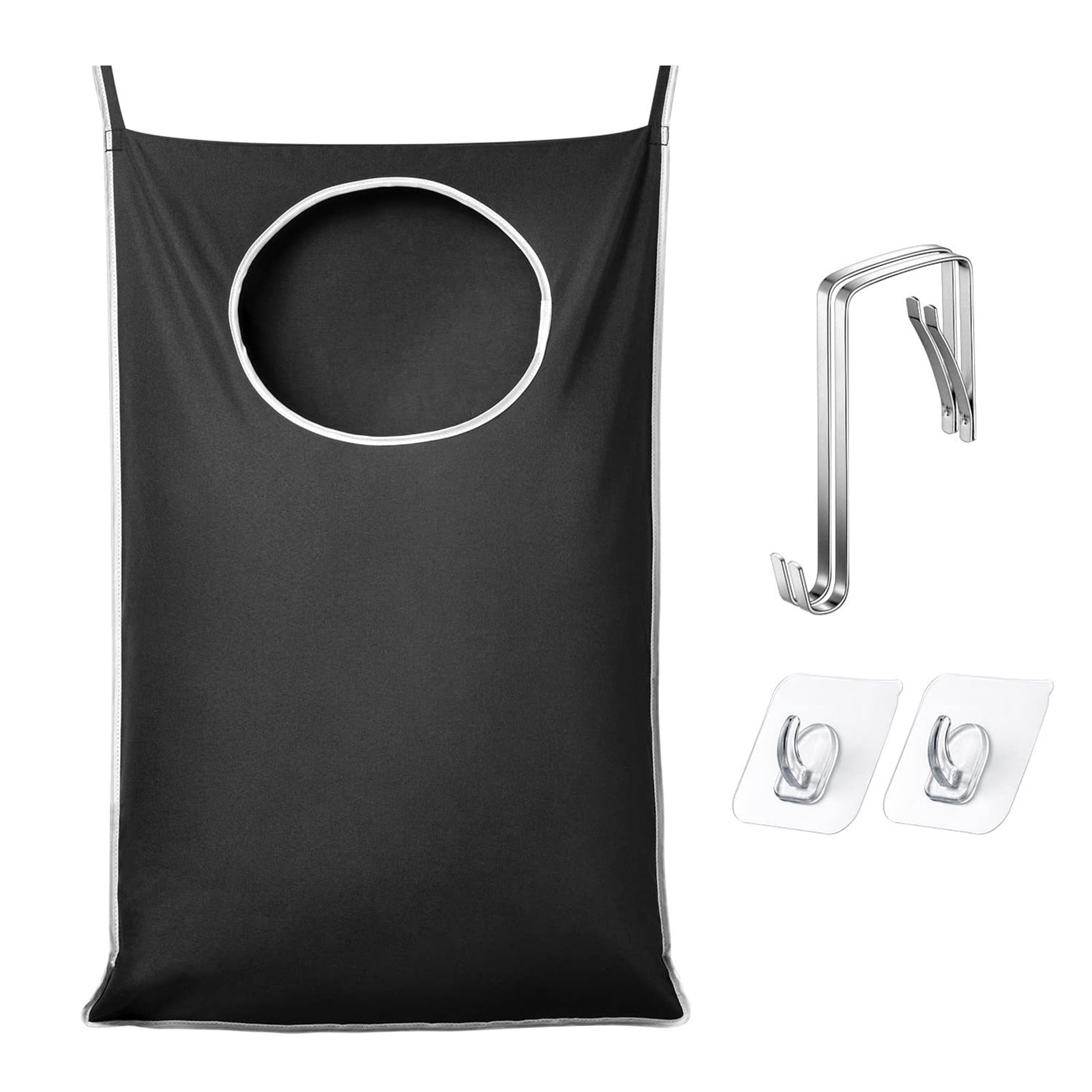 Zioy Hanging Hamper Bag with Hooks Large Opening Smooth Zipper Easy ...