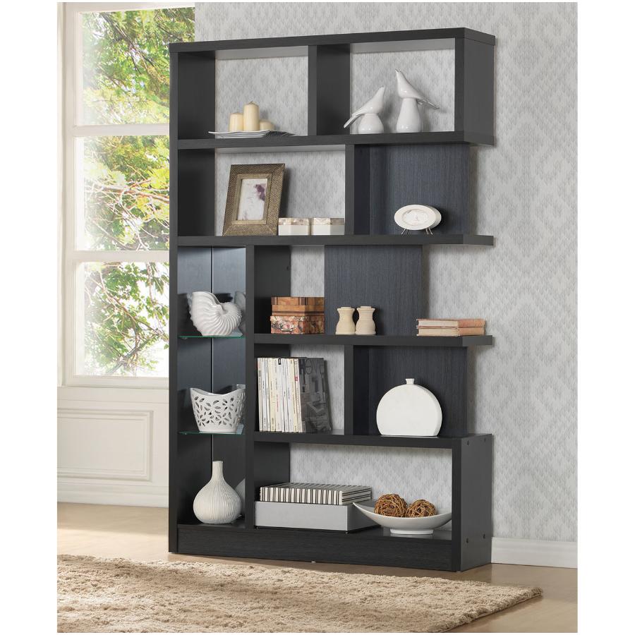 5 Tier 47 inch(s) x 76 inch(s) Chocolate Brown Pearl Bookcase | Walmart ...