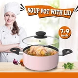 Easy-Clean 8-Piece Non-Stick Home Kitchen Cookware Set, Aluminum Alloy ...