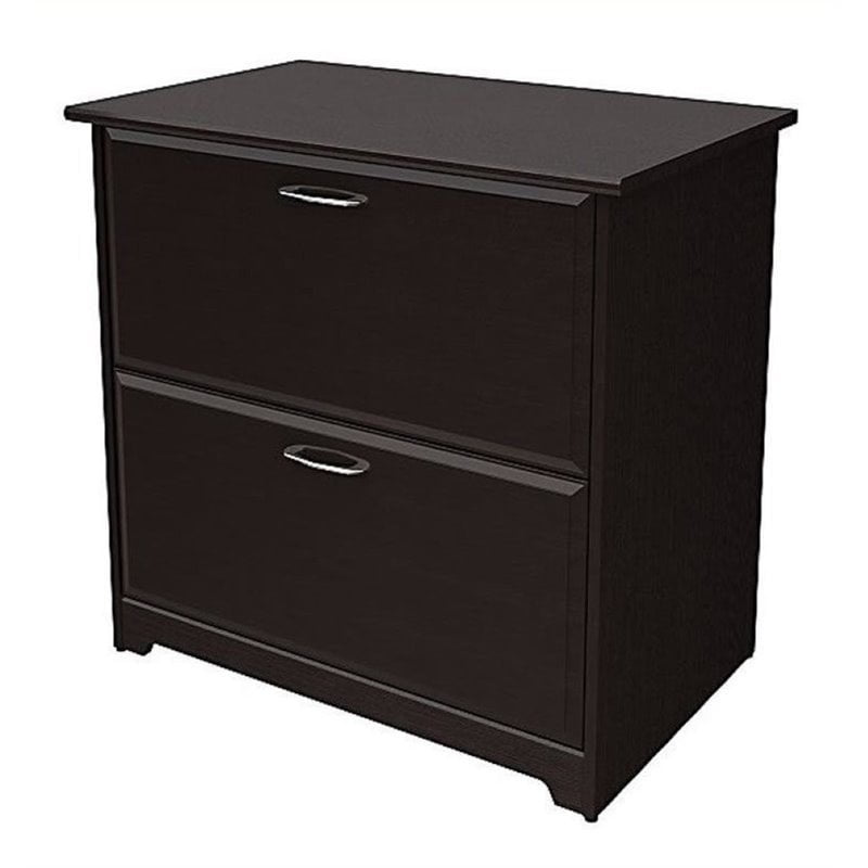 Bowery Hill 2 Drawer Lateral File Cabinet in Espresso Oak - Walmart.com