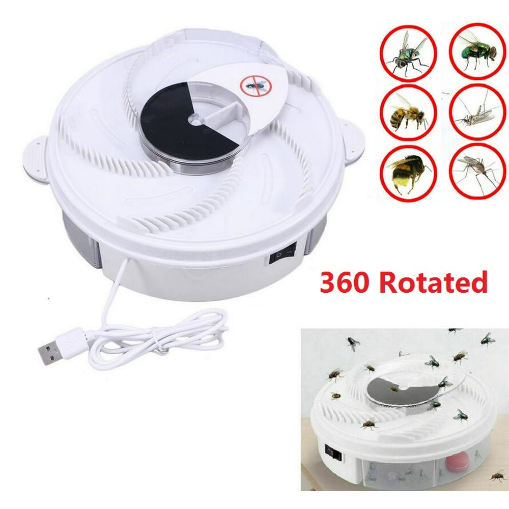Electric Flies Catcher with USB Charger Rotated Home Use Fly Trap ...