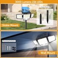 Solar Motion Sensor Outdoor Lights - 3000LM 3 Modes Lights Outdoor 270 ...