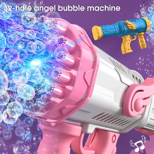 Hesroicy Automatic Bubble Machine Handheld Summer Fan Dreamy Lighting ...