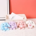 Skindy 10cm Plush Key Ring Cute Long Ears Cartoon Bunny Plushie Soft ...