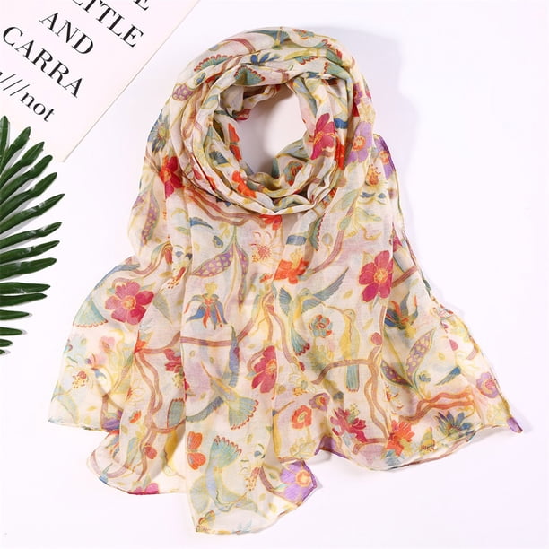 Manufacturer 2022 Fancy Flower Soft Cotton Viscose Scarves
