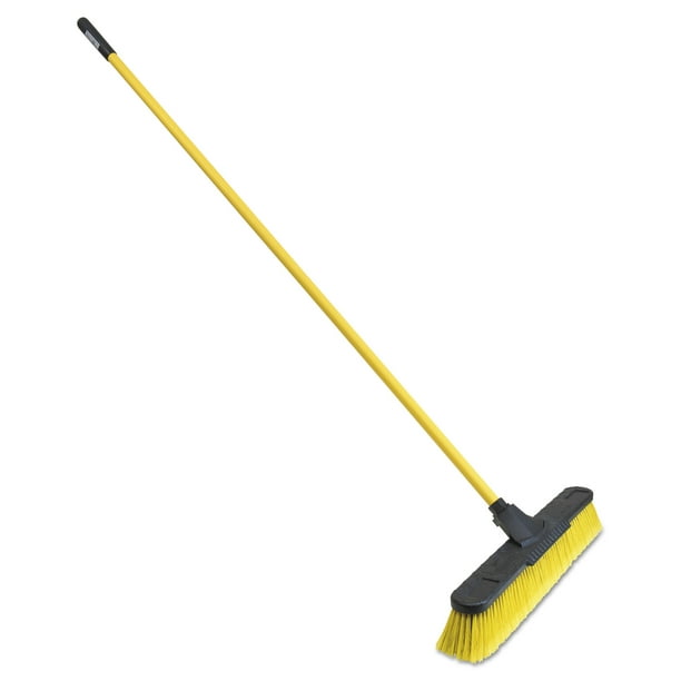Quickie Multisurface Pushbroom, 24" Brush, 63 3/4" Handle, PET/Steel ...