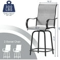 UDPATIO Patio Swivel Bar Stools Chair of 2, Outdoor Bar Height Set, All ...