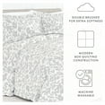 Free Shipping Noble Linens 3 Piece Light Gray Abstract Garden Print