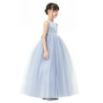 Ekidsbridal V-Back Flower Girl Dress Rhinestones for Church Christening ...