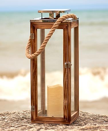 Wood LED Candle Lanterns LARGE - Walmart.com
