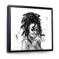 Designart Monochrome Portrait of African American Woman II FLOAT FRAME ...