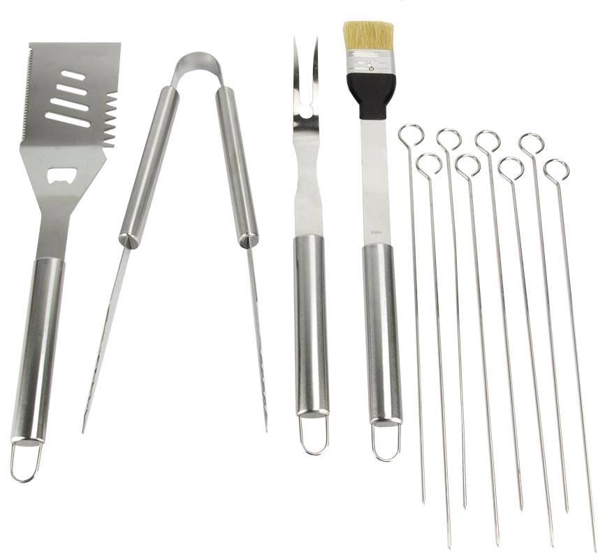 CHEFMASTER 13pc Grill/Cooking Barbeque Tool Set Stainles Steel w ...