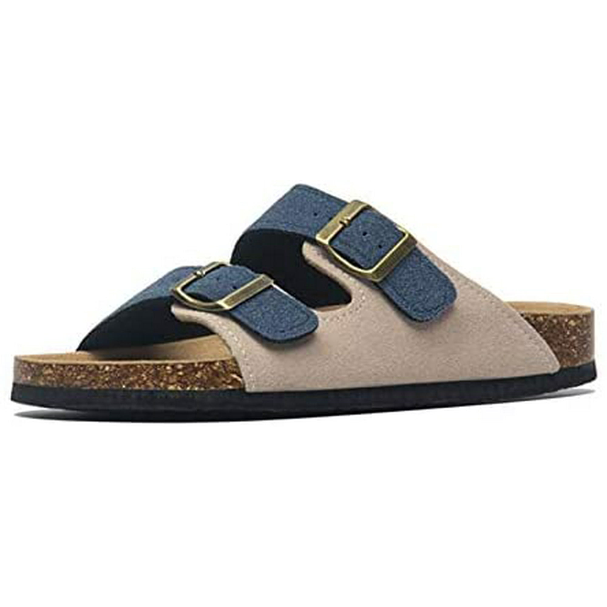 Click here for Attoe 2020 New Summer Mens Cork Slippers Suede Lea... prices
