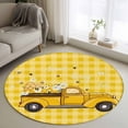4ft Round Rug Farmhouse Truck Area Rugs for Living Room Bedroom ...