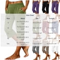 Bloomae Women's Plus Size Capri Pants High Waisted Wide Leg Loose ...