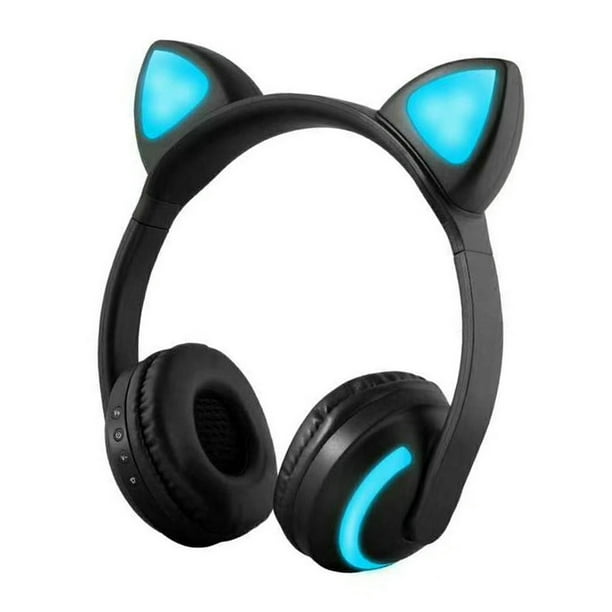 Audifonos Bluetooth inalámbricos ZW-19, Audifonos de oreja de gato con ...