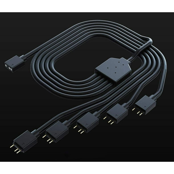 Cooler Master 1-to-5 Addressable RGB Splitter Cable Universal 3-pin ...