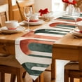Abstract Geometric Table Runner Linen Burlap Table Runner 72 Inches ...