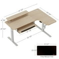 Eureka Ergonomic 61" L-Shaped Electirc Standing Desk with Keyboard Tray ...