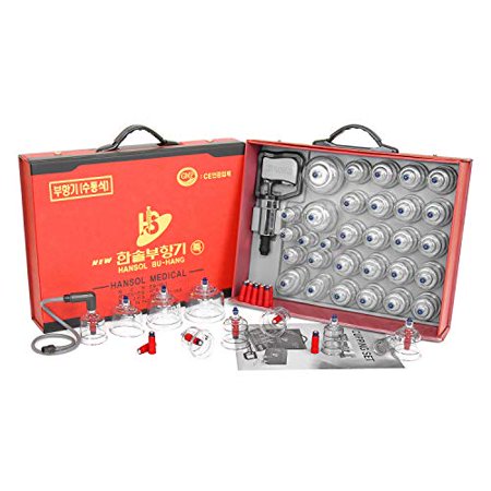 new Hansol Professional Cupping Therapy Equipment 30 Cups Set with ...