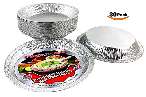 Pactogo 9" Wrinkled Wall / Smooth-Bottom Aluminum Pie Pan Plate Tin ...