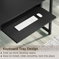 Sedeta 94 5 L Shaped Computer Desk With Led Light Storage Shelves
