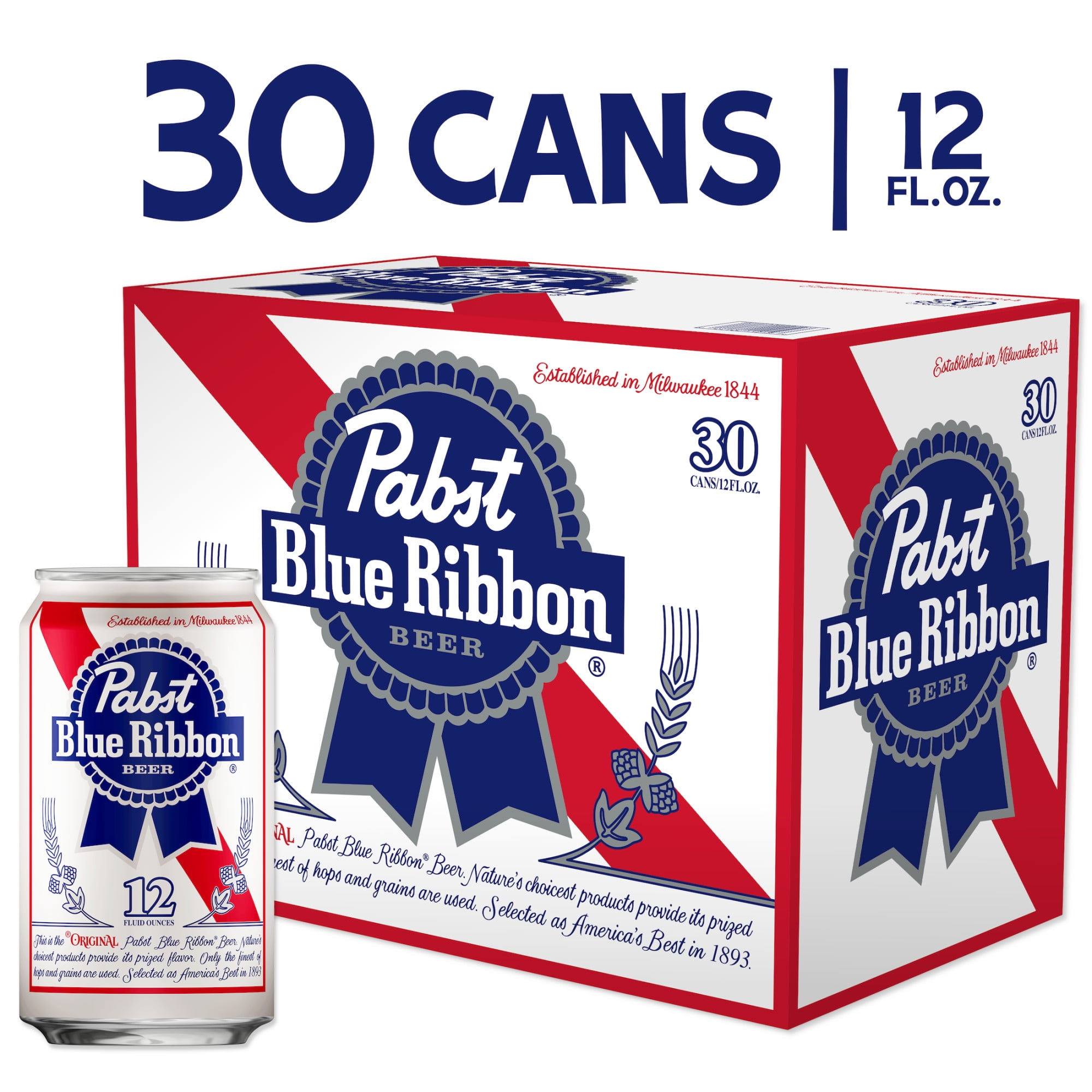 Pabst Blue Ribbon Beer, 30 Pack, 12 oz Cans – Walmart Inventory Checker ...