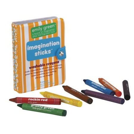 C.R. Gibson Emily Green Imagination Sticks Washable Crayons, Set of 8 ...
