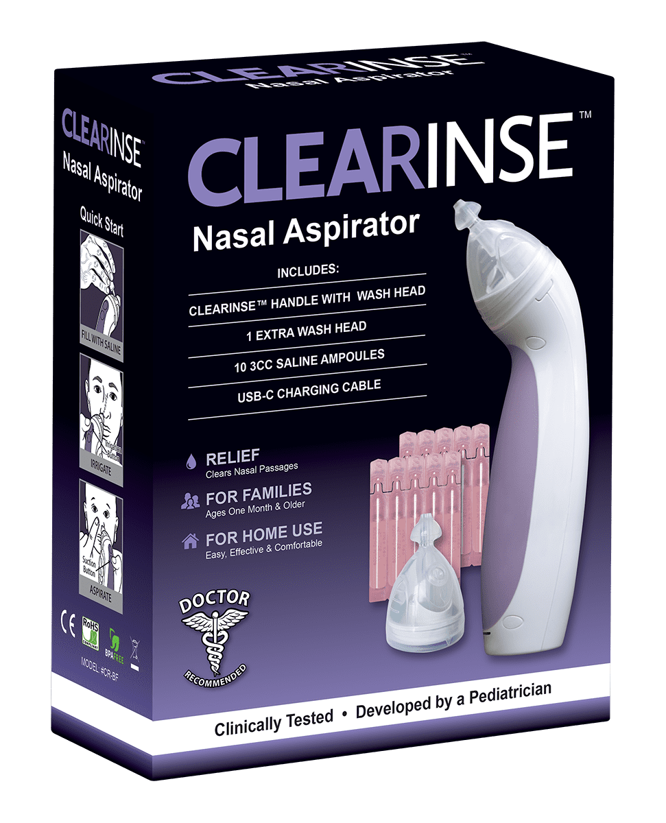 CLEARinse Electric Nasal Cleaning Aspirator and Saline Starter Kit ...
