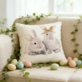Dvumao Easter Decor, Rabbits Pillow Cover Easter Living Room Sofa ...