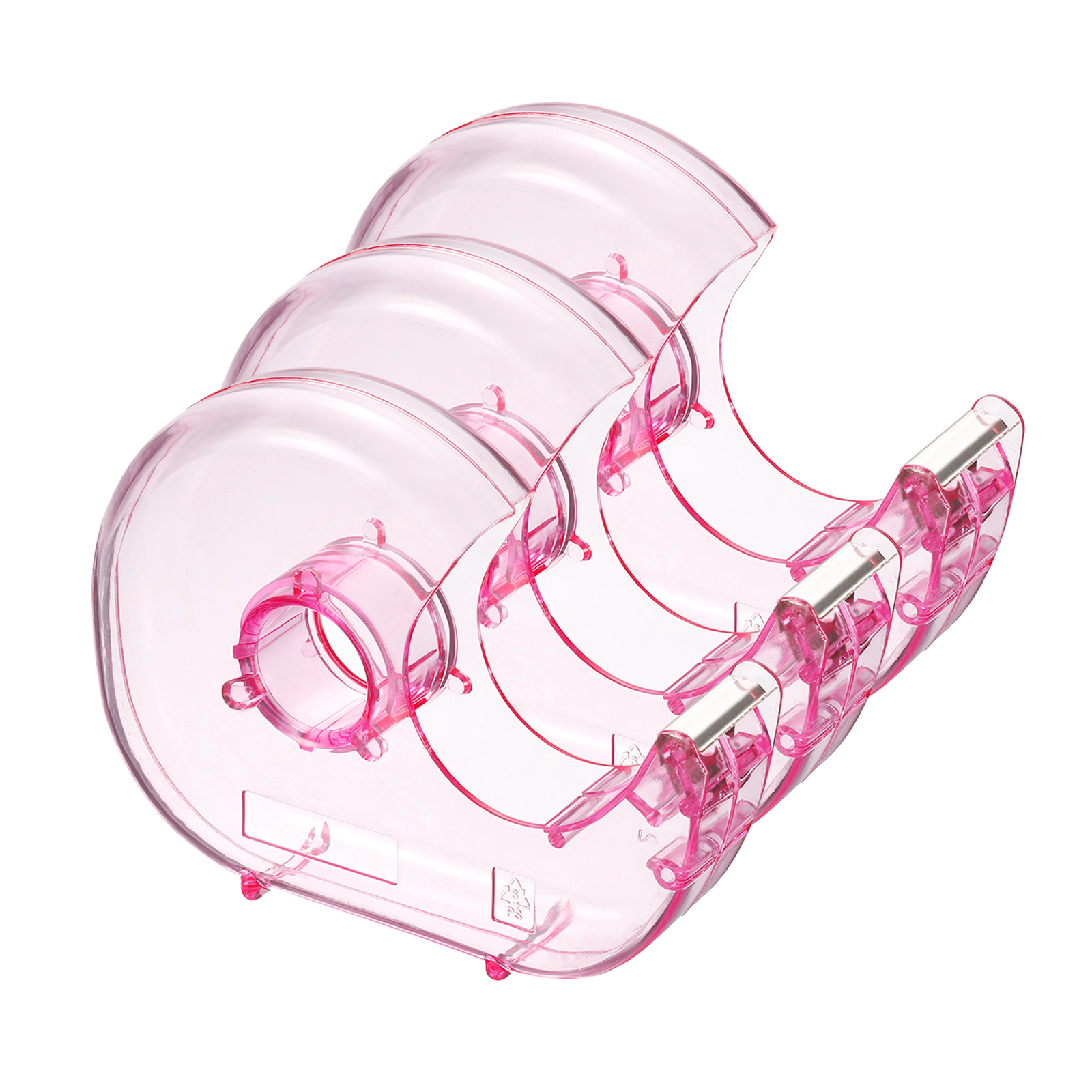 Uxcell Tape Dispenser Double-Side Handheld Tapes Cutter Holder, Pink 3 ...