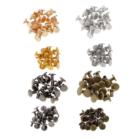 80 Sets Screws Post Rivets Screw Belt Screws Screw Posts Bookbinding ...