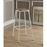 ACME Scarus 30" Bar Stool in Natural and White, Set of 2 - Walmart.com