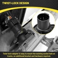 OEM Style Replacement USCAR to RV 7 Way Trailer Plug Adapter, Twist ...