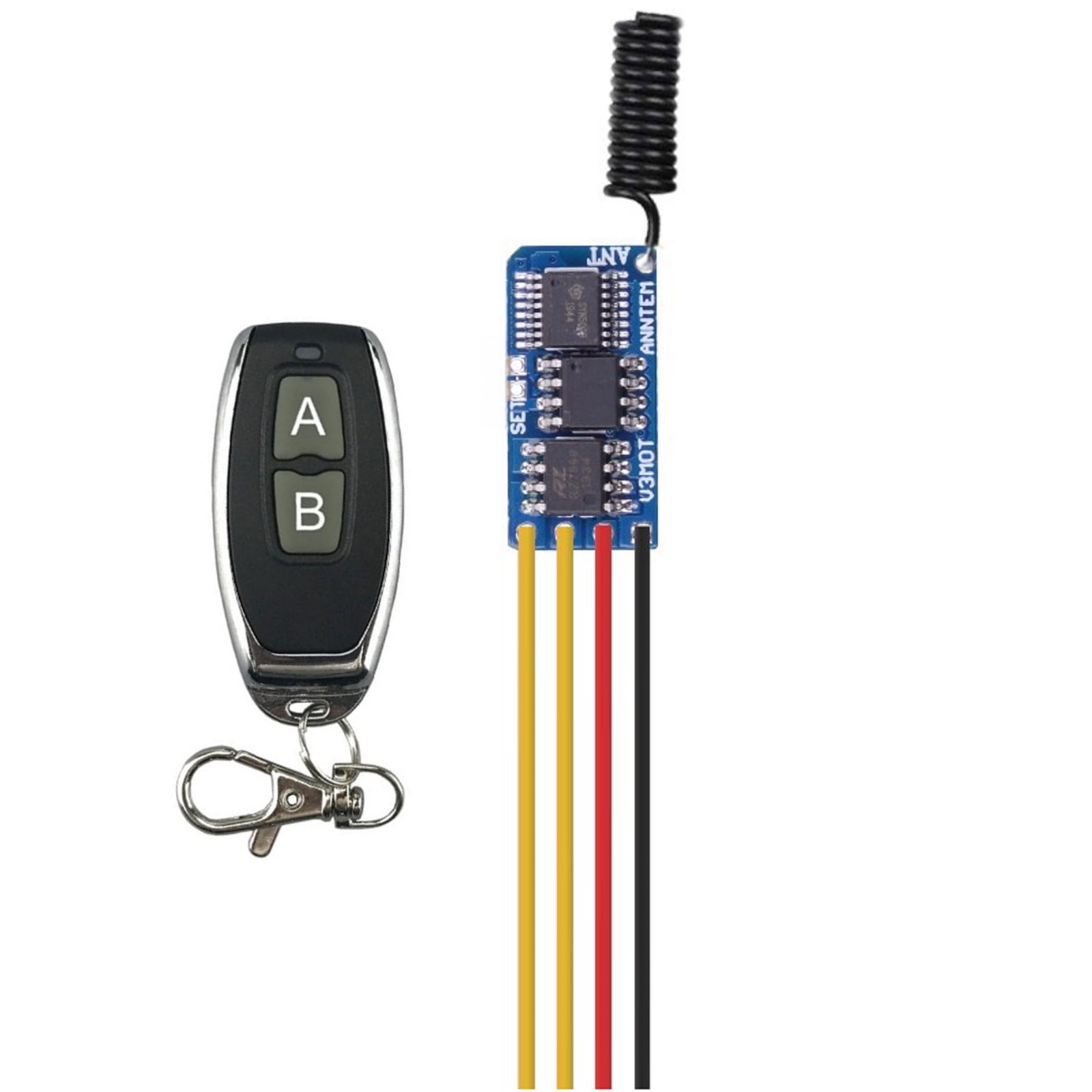 Plug and Play DC3.7V-12V Wireless Receiver with RF Signal 433MHZ Remote ...